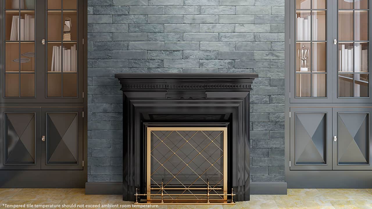 Tempered Storm Fireplace - Realstone Systems