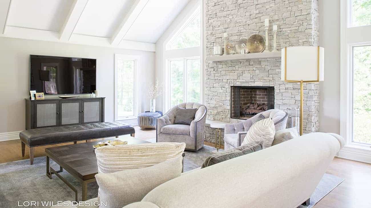 Estate Stone Berkshire Buff Grand Fireplace - Realstone Systems