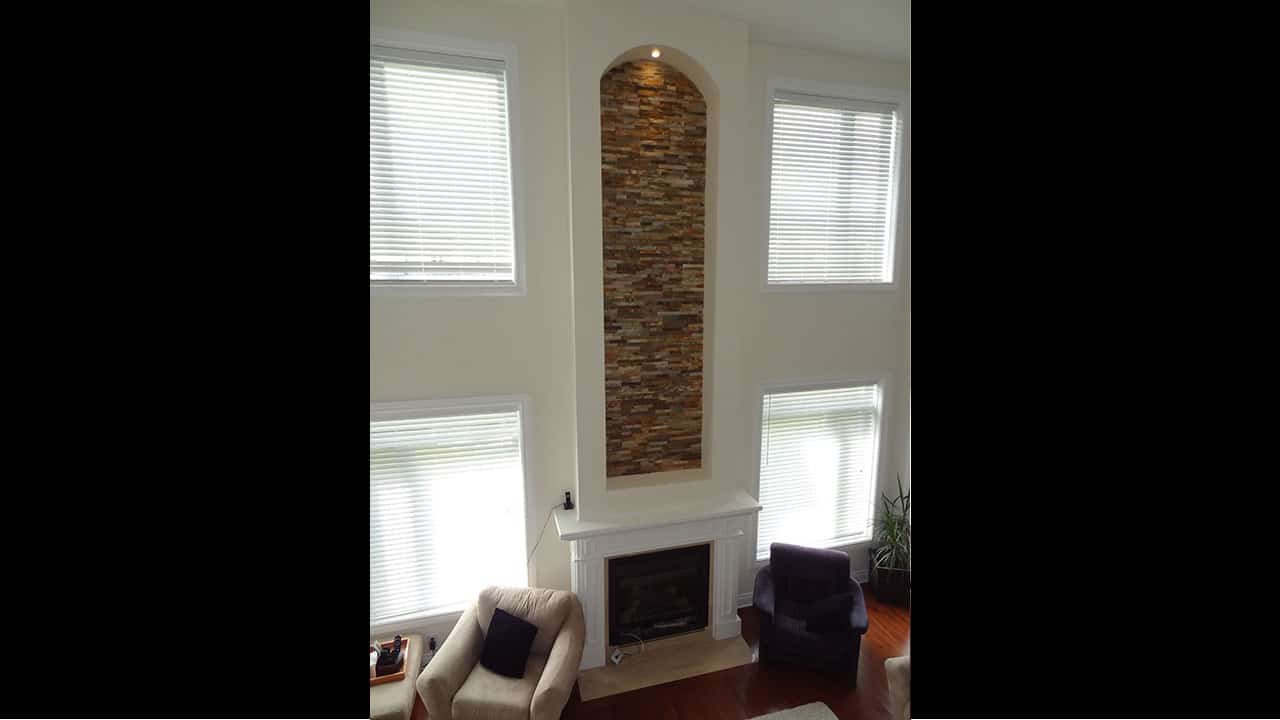 Ledgestone Mountain Rust Grand Fireplace - Realstone Systems