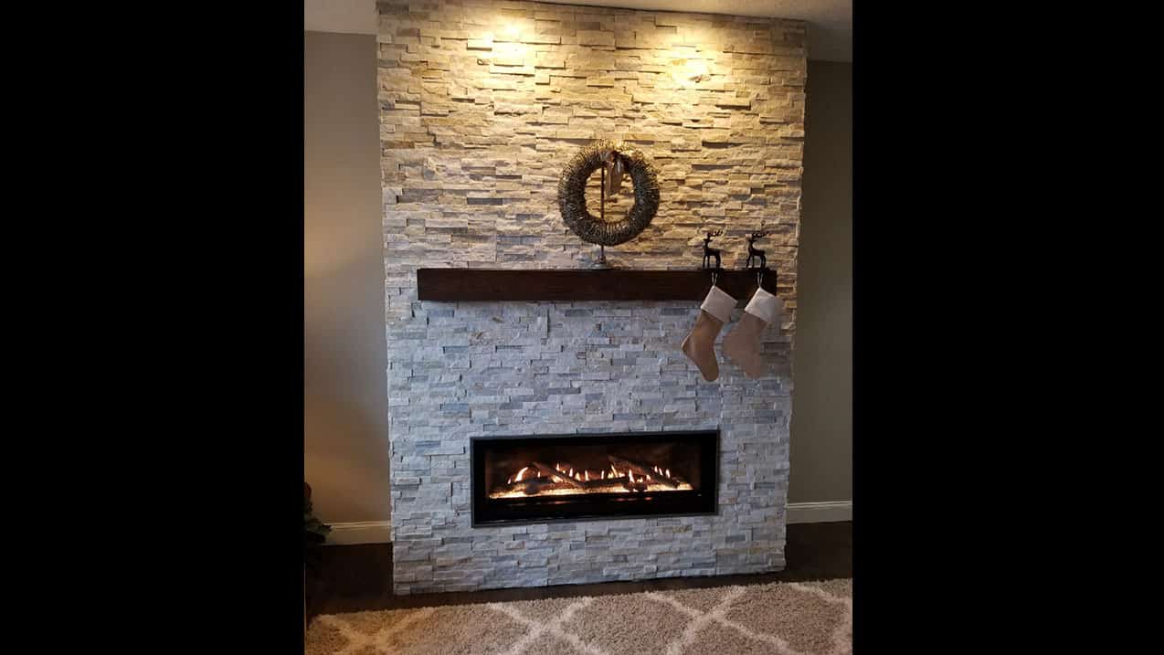 Silver Alabaster Fireplace Shadow Christmas - Realstone Systems