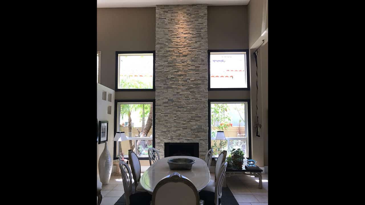 Silver Alabaster Tall Fireplace - Realstone Systems