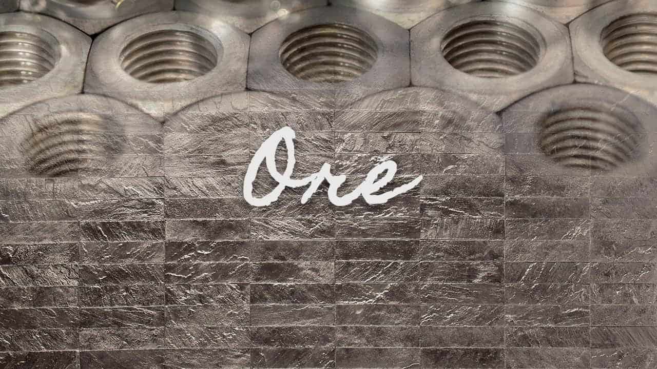 Tempered Metallic Ore and Pale Gold Mix Accent Wall - Realstone Systems