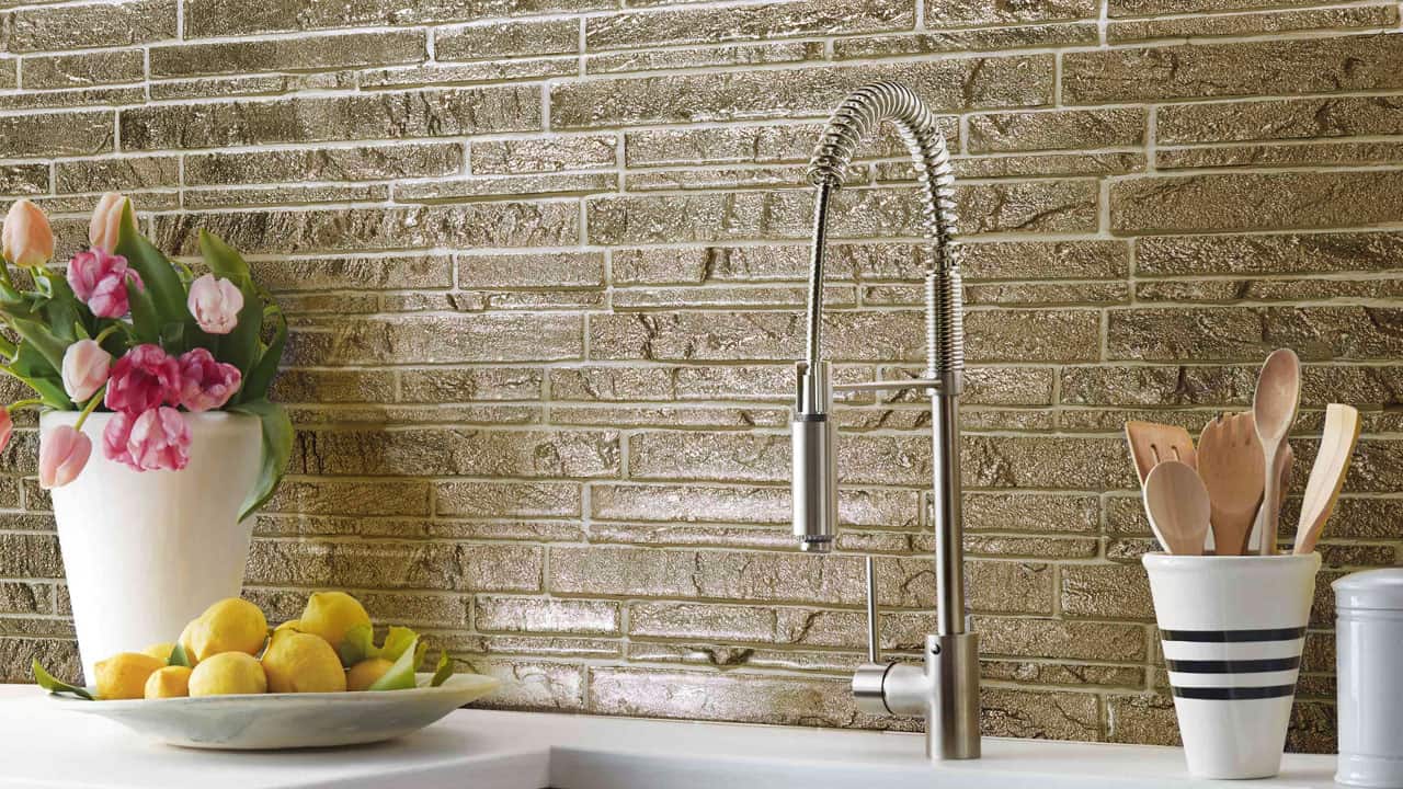 Tempered Pale Gold Mosaic - Realstone Systems