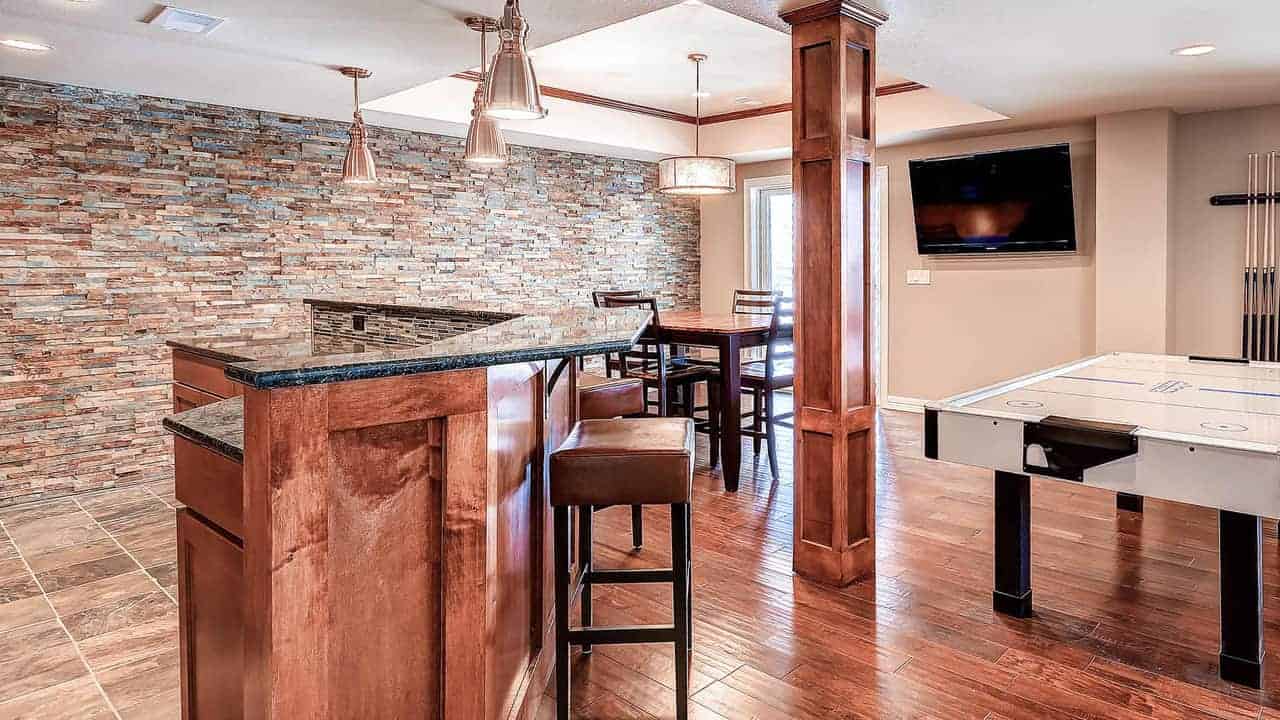 Terracotta Shadowstone Game Room Den - Realstone Systems