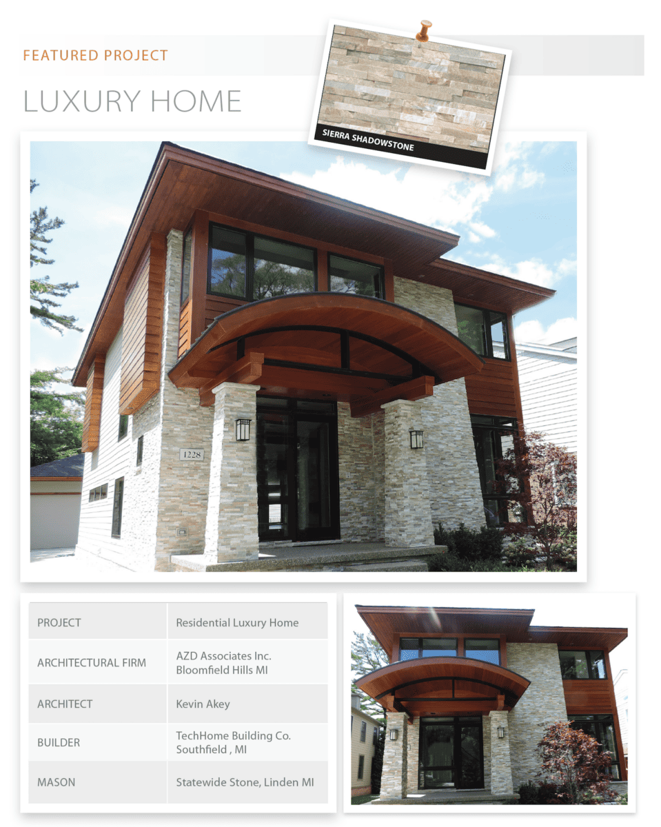 Natural stone home exterior