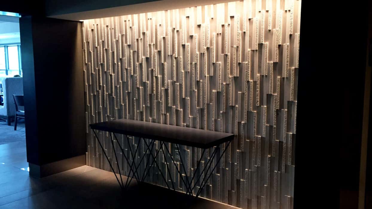 Using stone and light in design for a dramatic look - Realstone Systems
