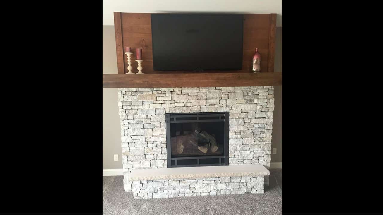 Estate Stone Berkshire Buff Panel Fireplace - Realstone Systems