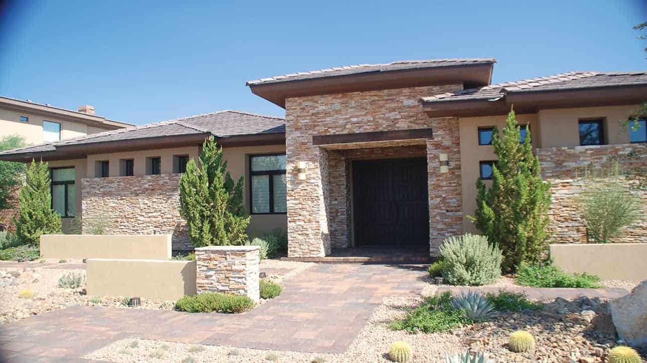 Mountain Rust Ledgestone Home Exterior - Realstone Systems