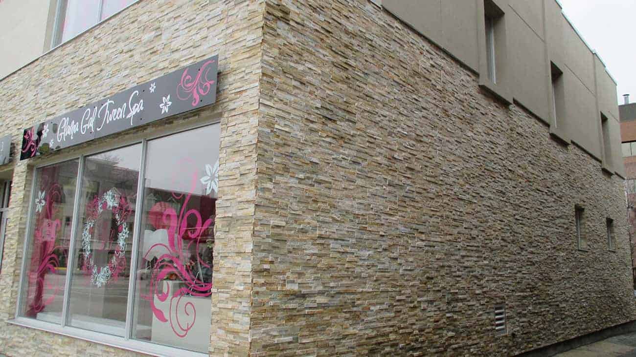Sierra Shadowstone Storefront Exterior - Realstone Systems