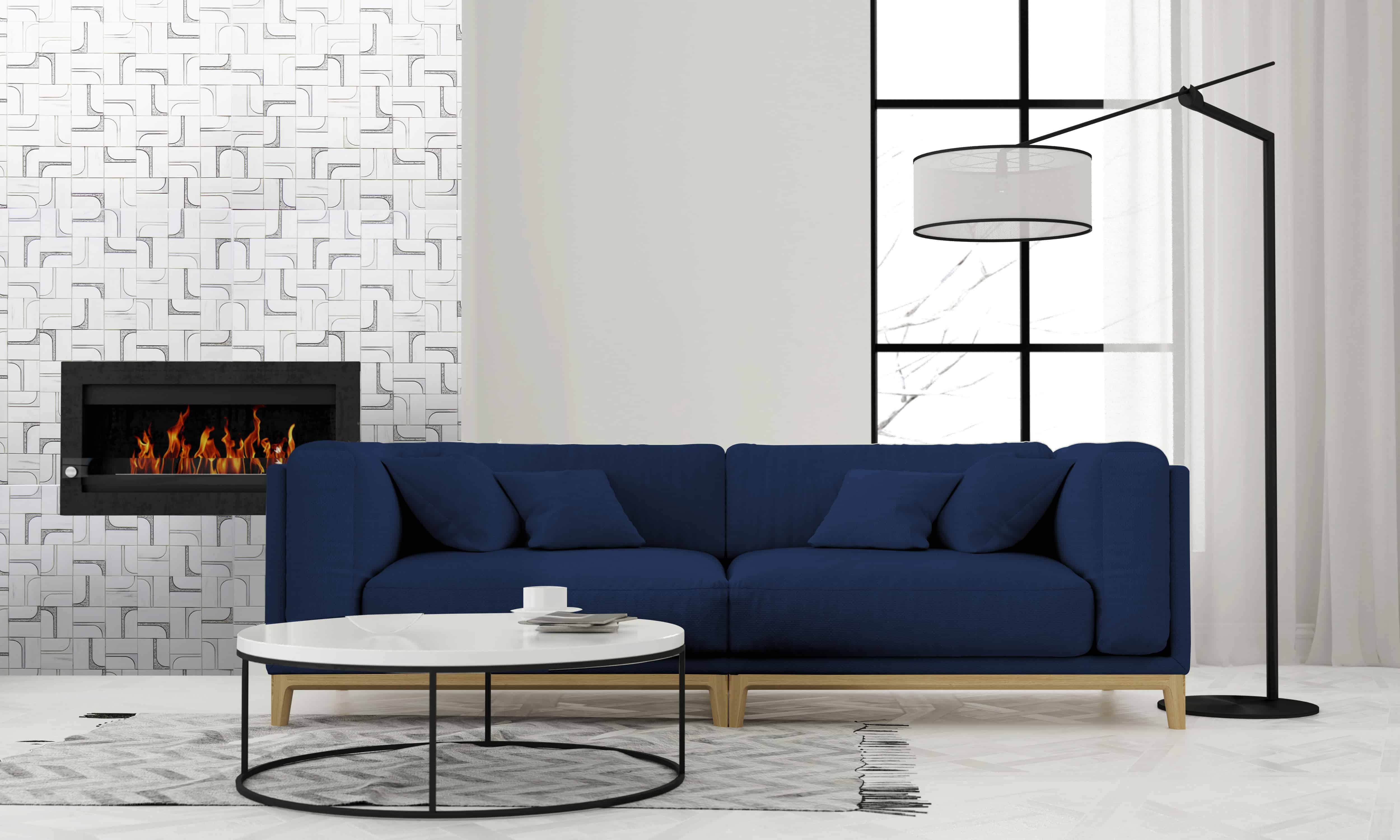 Marmos Lure Mosaic Textured Fireplace - Realstone Systems