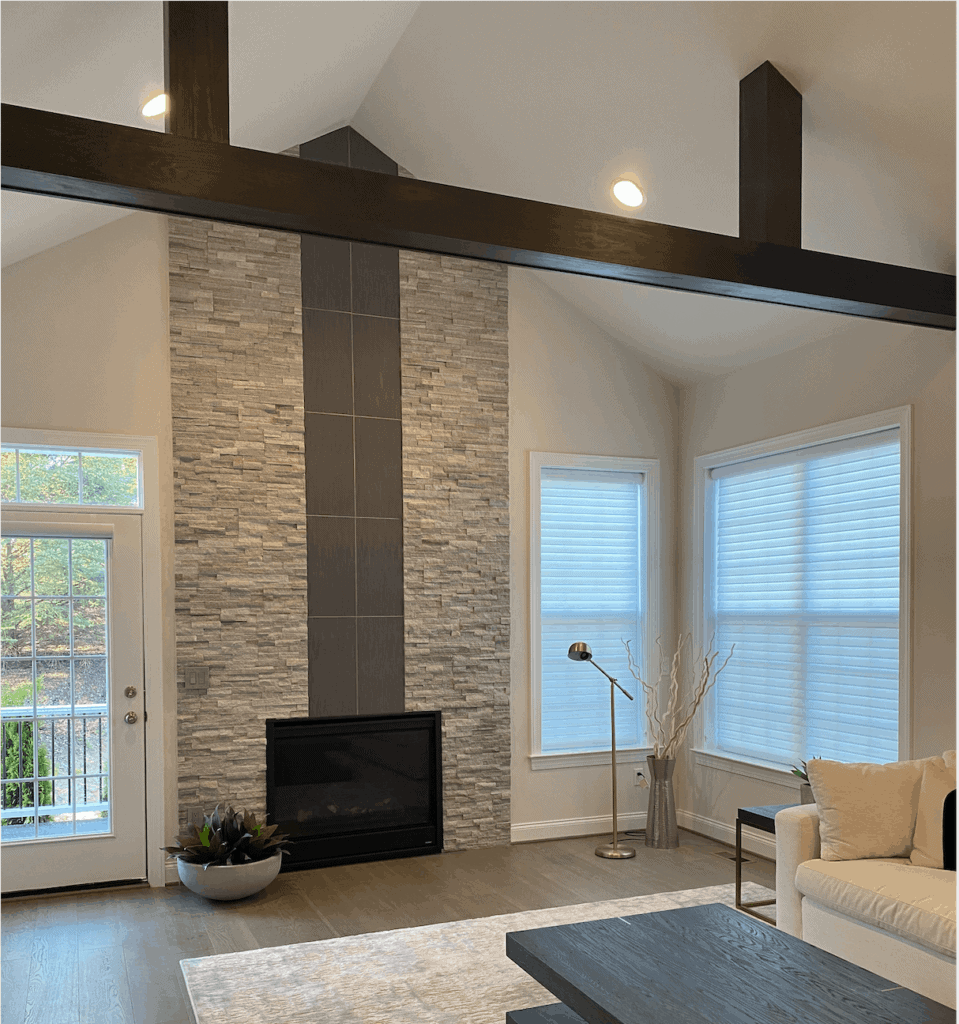 Berkshire Buff Ledgestone Panel Fireplace - Realstone Systems