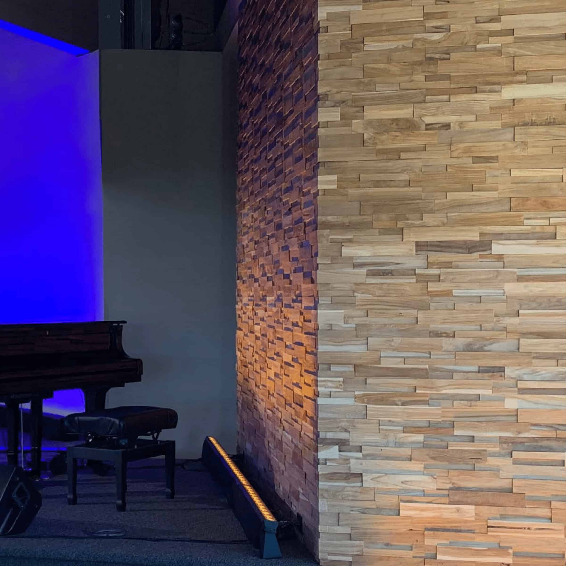 Reclaimed Wood Natural Panels Stage - Realstone Systems