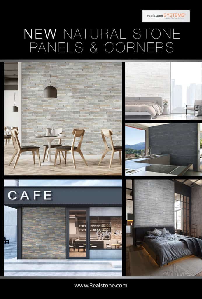 New! Natural Stone Panels and Corners - Realstone Systems