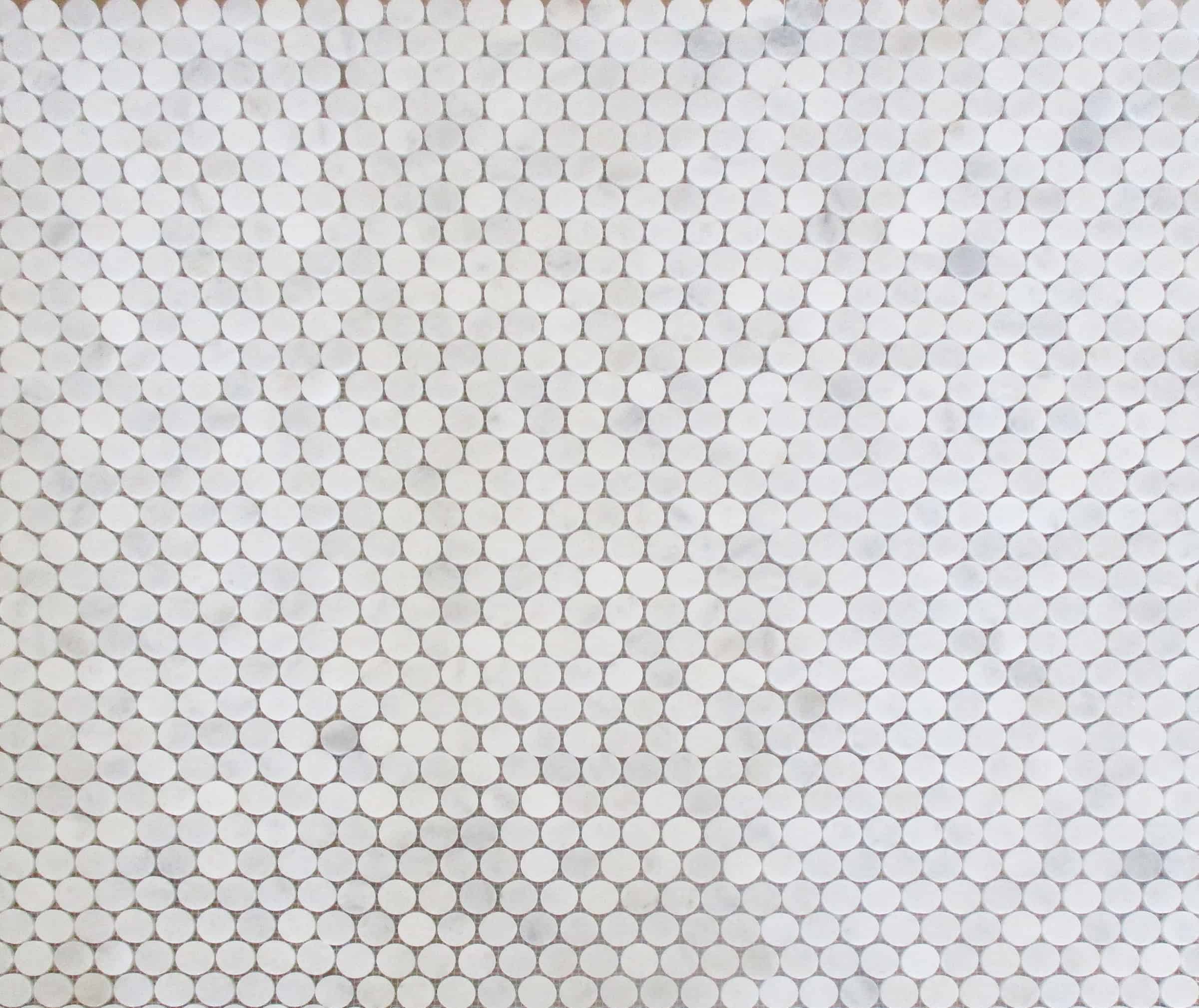 Fairmont White Penny Round Mosaic