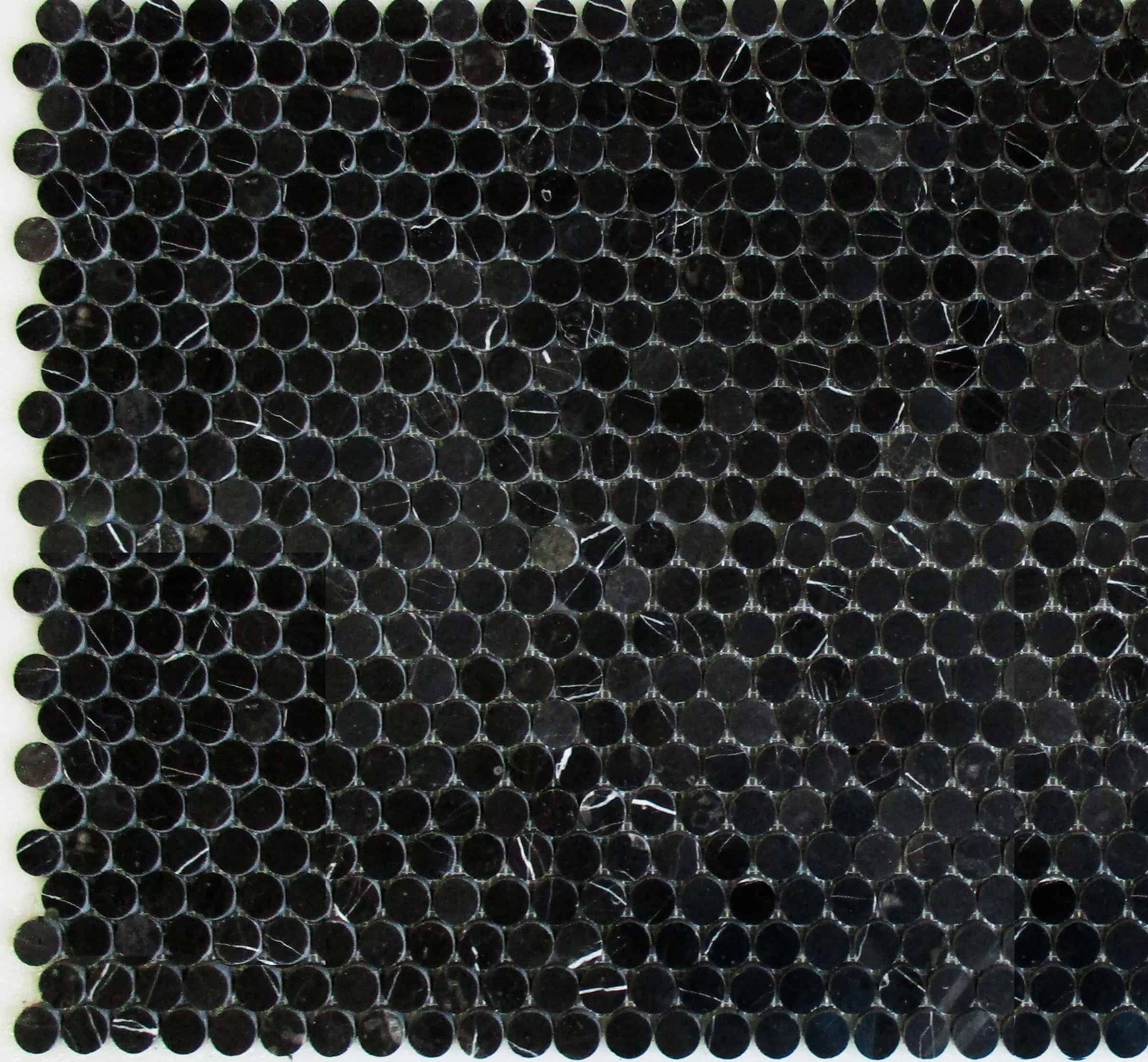 Fairmont Black Penny Round Mosaic